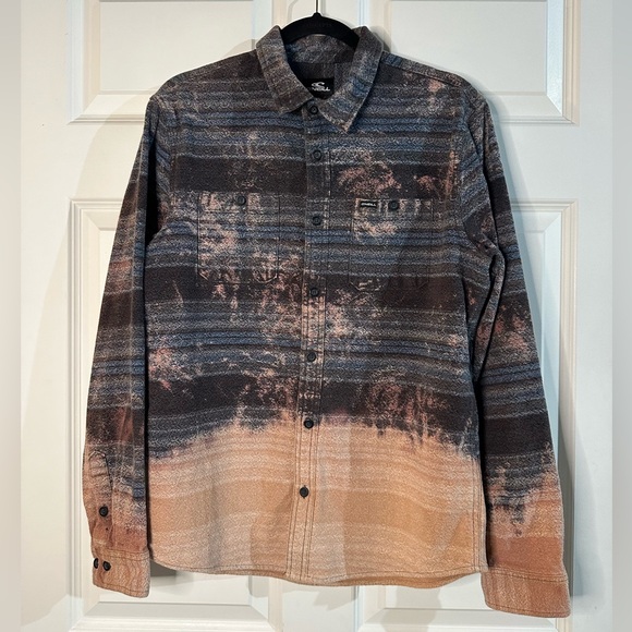 Handmade | Tops | Oneil Handmade Bleached Plaid Shacket Button Down ...